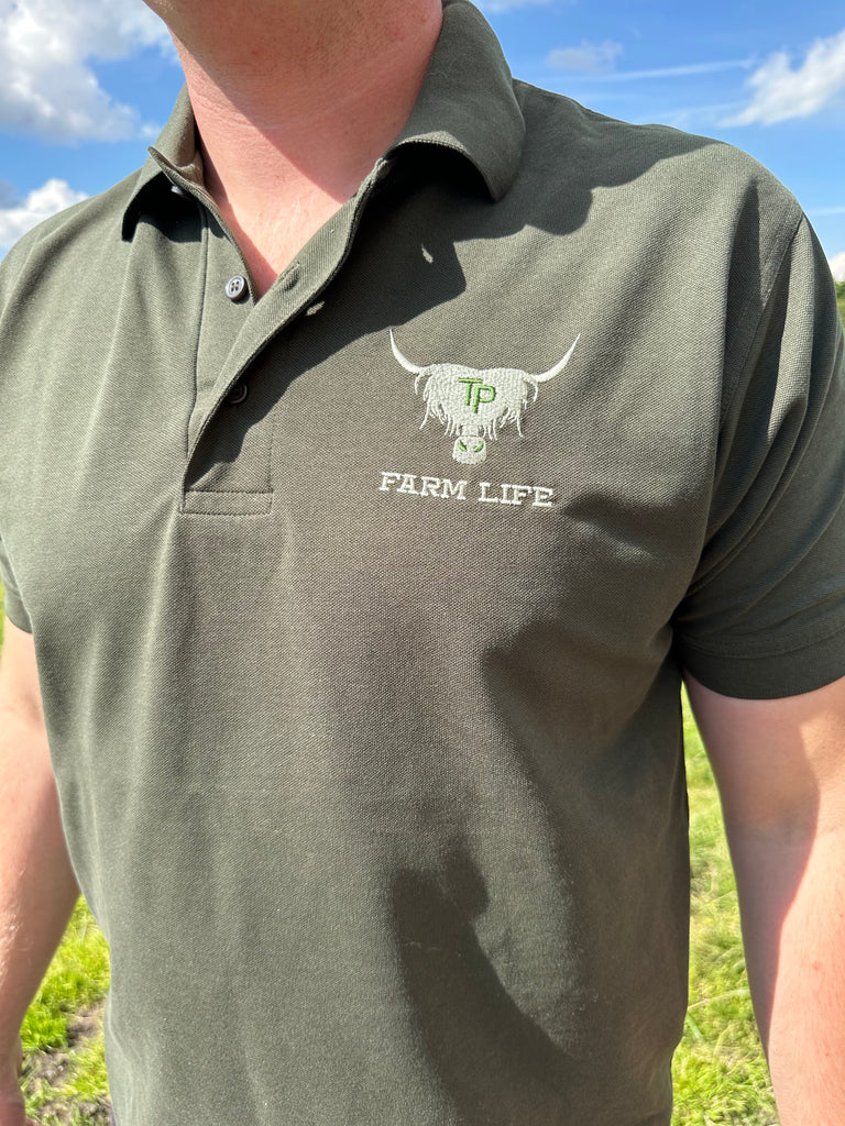 Army Green Polo Shirt – Tom Pemberton Farm Life