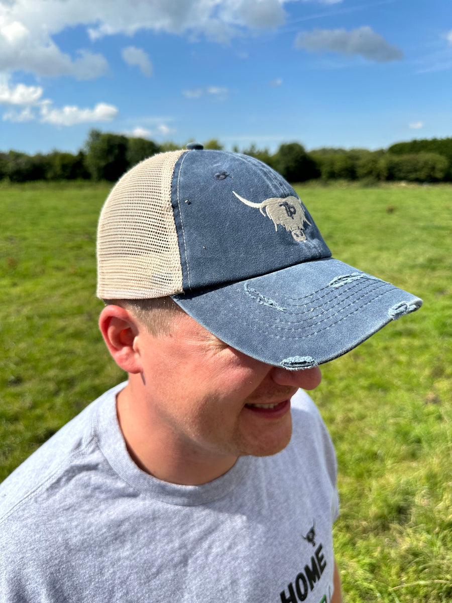Blue Washed Trucker Cap – Tom Pemberton Farm Life